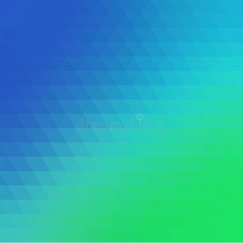 Blue Green Triangles Illustration. White Sky. Polygonal Style. Eps 10 ...