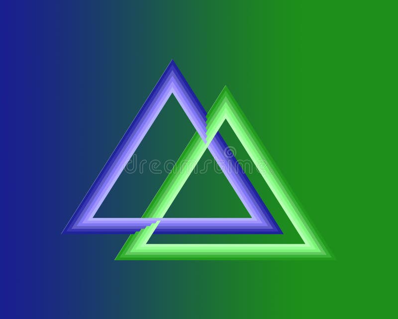 Blue and Green Triangles Overlapping Illustration Stock Illustration ...