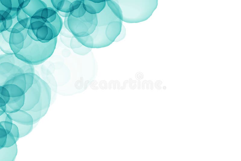 Blue or Green Turquoise Circle Overlap Color Abstract Background Stock ...