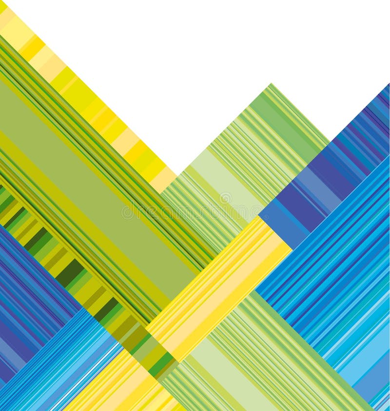 Blue and Green Vector Header with Colorful Stripe. Stock Vector ...