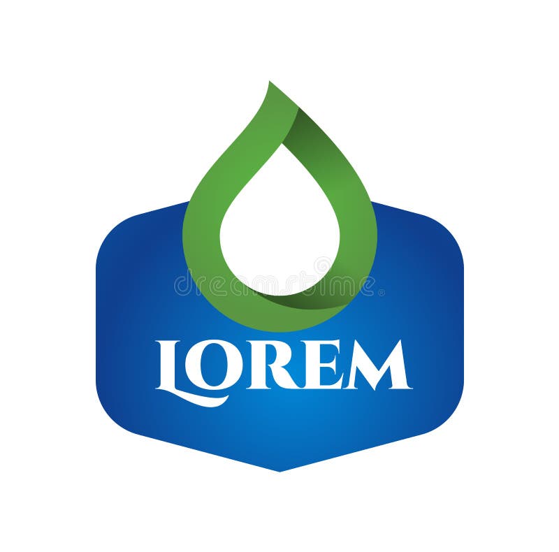 Blue Mineral Bottled Spring Water Drop Logo TemplateColorful Abstract ...