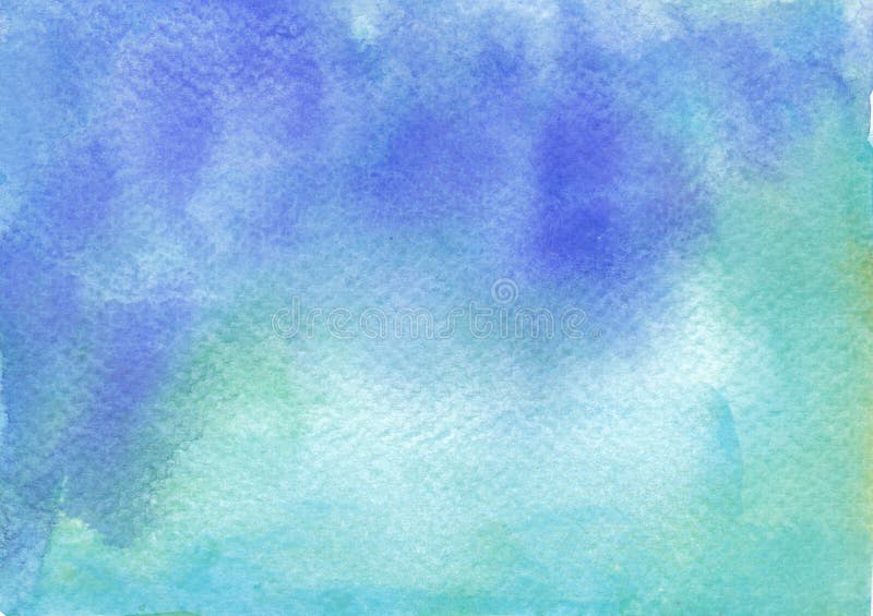 Blue and Green Watercolor Background. Texture with Space for Text .wet ...