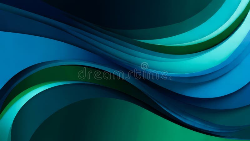 Blue and Green Wave Pattern Stock Photo - Image of design, gradient ...