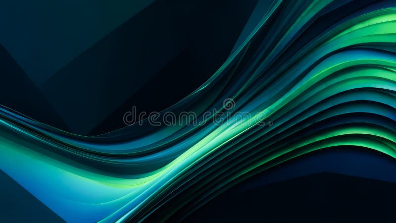 Blue and Green Wave Pattern Stock Photo - Image of wave, neon: 365968810