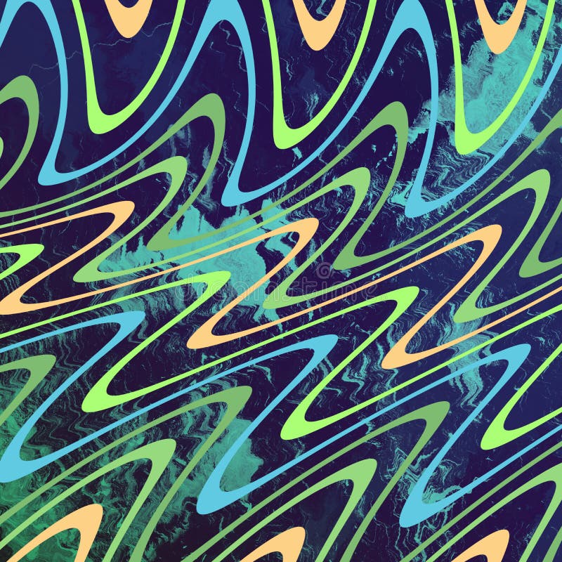 Blue Green Wave Square Waveform Pattern Waves Lines Wavelength ...