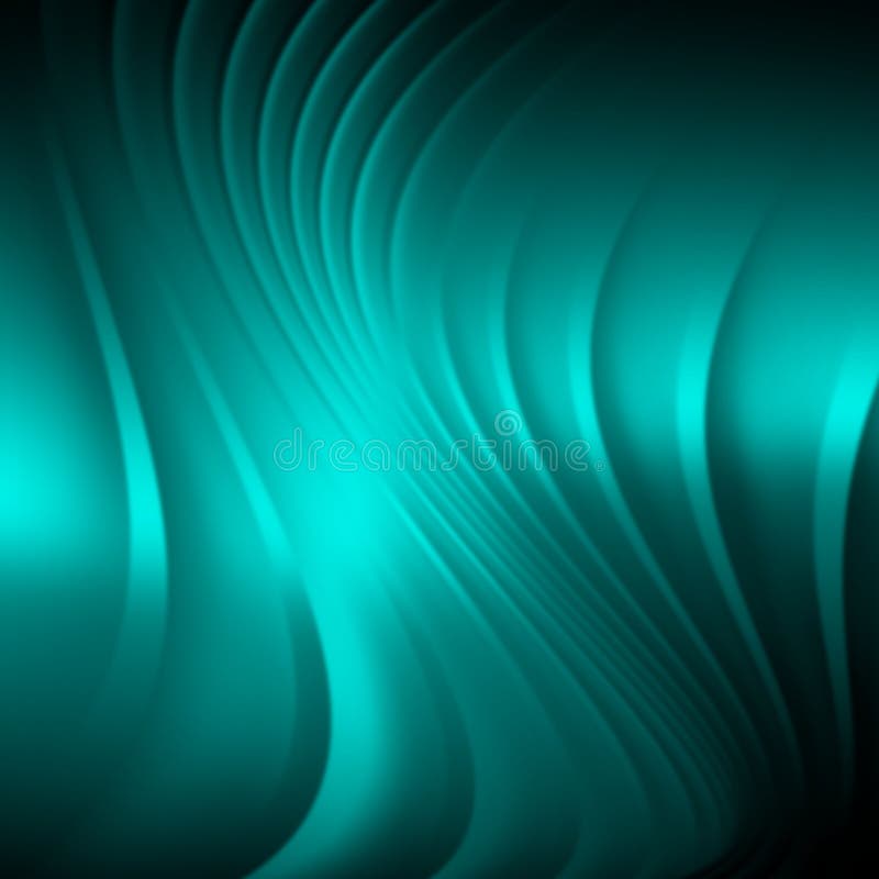 Blue-green Wavy Gradient. Background with a Cold Tint Stock ...