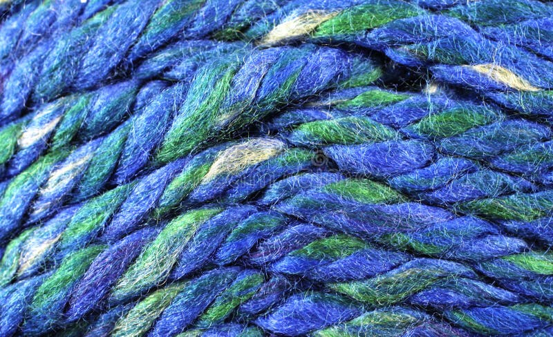 Blue and Green Yarn Texture Close Up Stock Image - Image of crochet ...