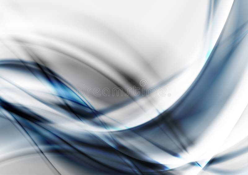 Blue Grey Tech Futuristic Wavy Background Stock Vector - Illustration ...