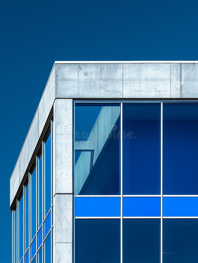 Blue and Grey Architectural Structure. Generated with Ai Stock ...