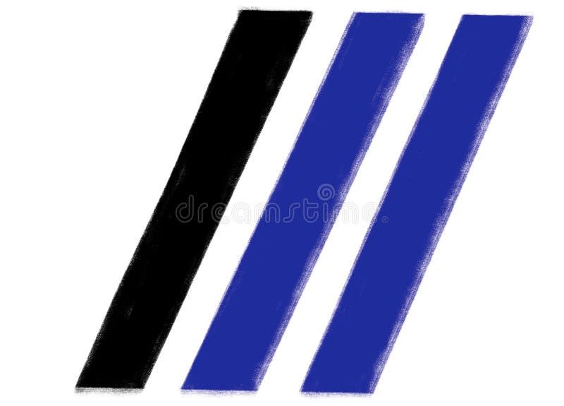 Blue Grey Black Geometric Minimal Style Element Hand Drawn Illustration ...