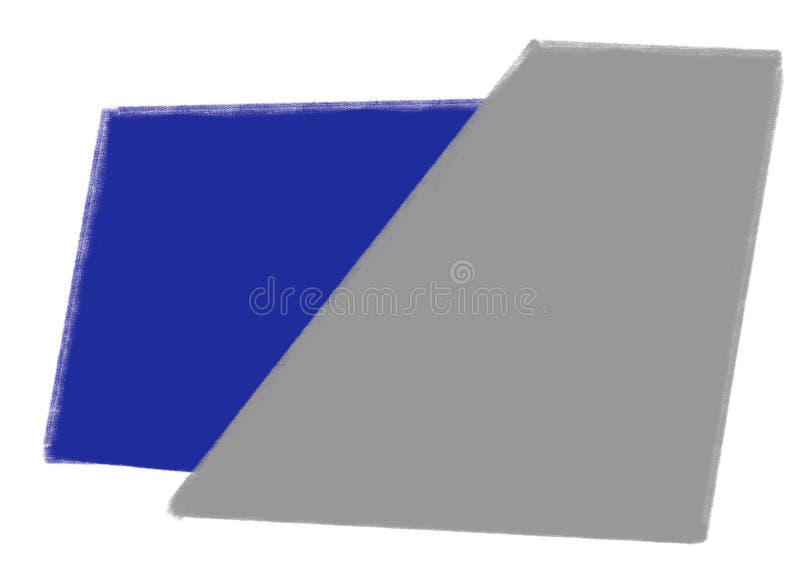 Blue Grey Black Geometric Rectangle Minimal Style Element Hand Drawn ...
