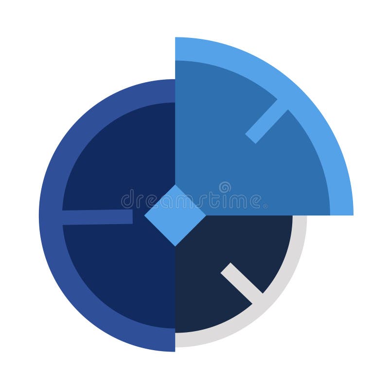 Blue and Grey Diagram Brochure Element Design Stock Vector ...