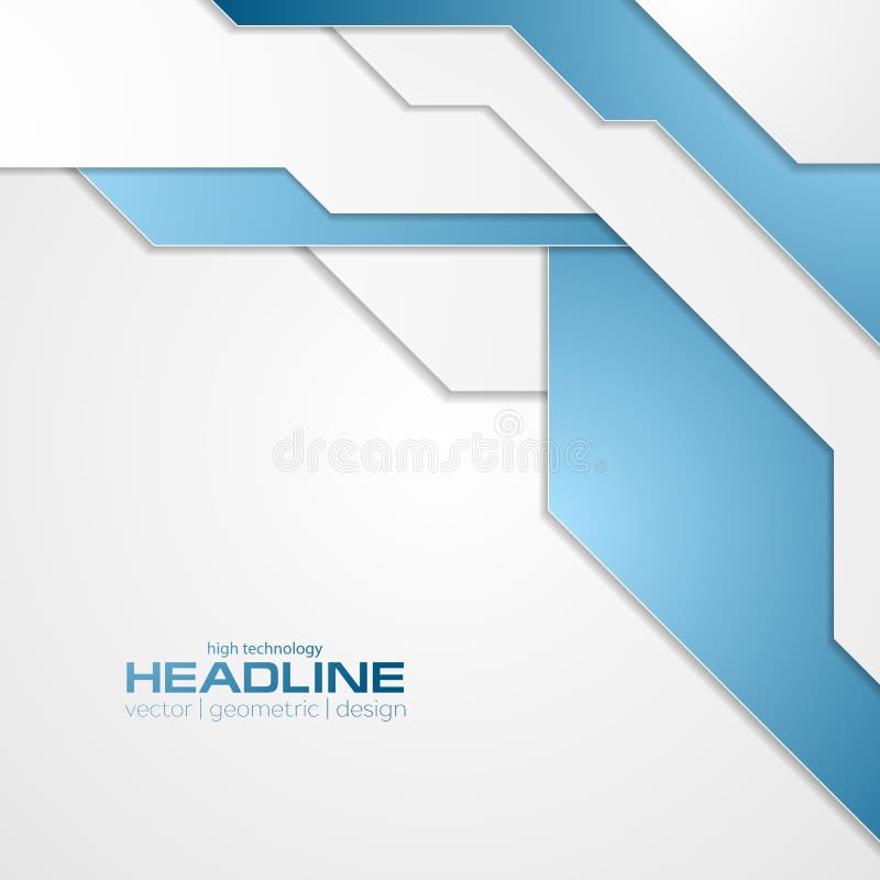 Blue Grey Hi-tech Abstract Geometric Background Stock Vector ...