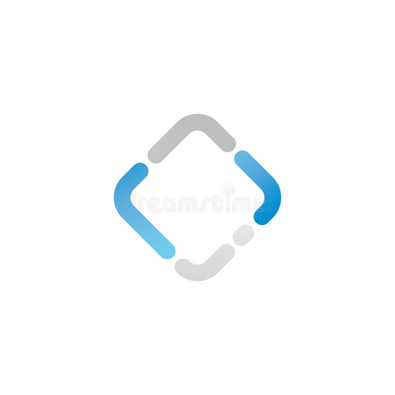 Blue Grey Internet Theme Line Frame Stock Vector - Illustration of ...