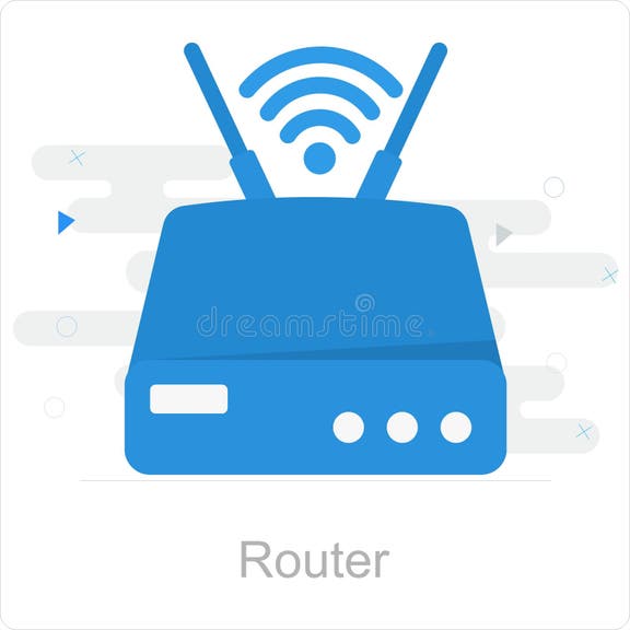 Router stock vector. Illustration of network, vector - 340614248