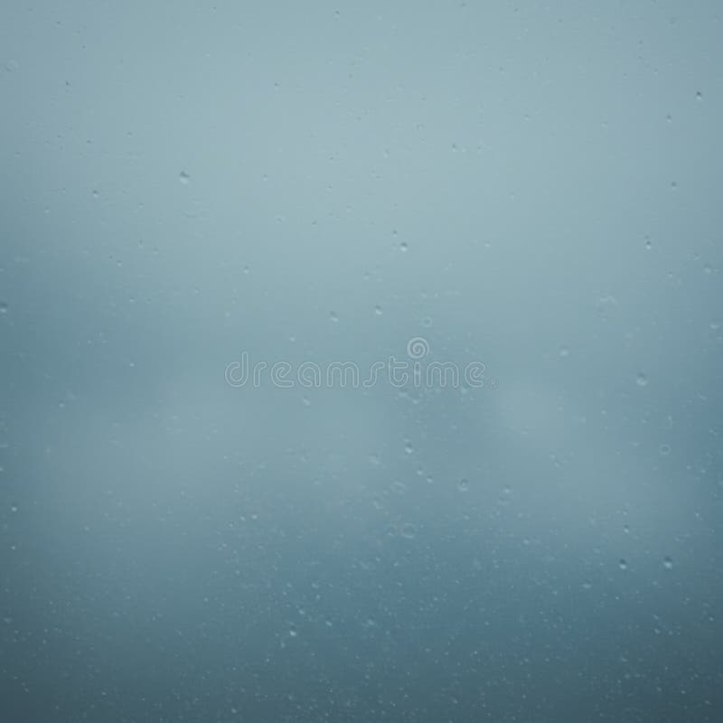 Blue and Grey Rain Drops on a Foggy Window Stock Illustration ...