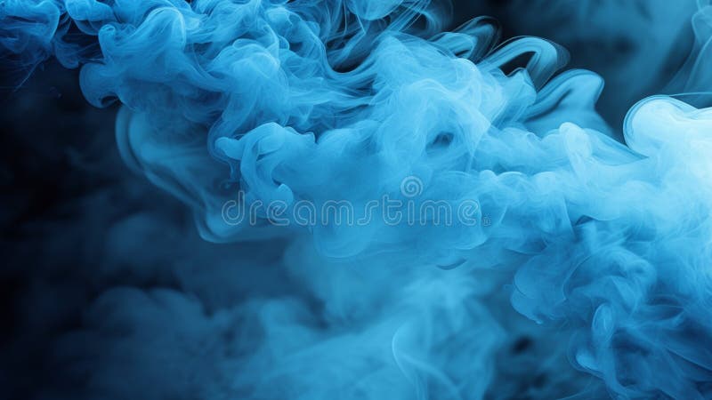 Blue Grey Smoke on Black Background. Texture Background of Blue Grey ...
