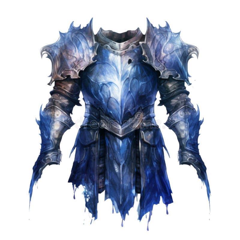 Blue and Grey Spiked Armor with Dripping Liquid Stock Image ...