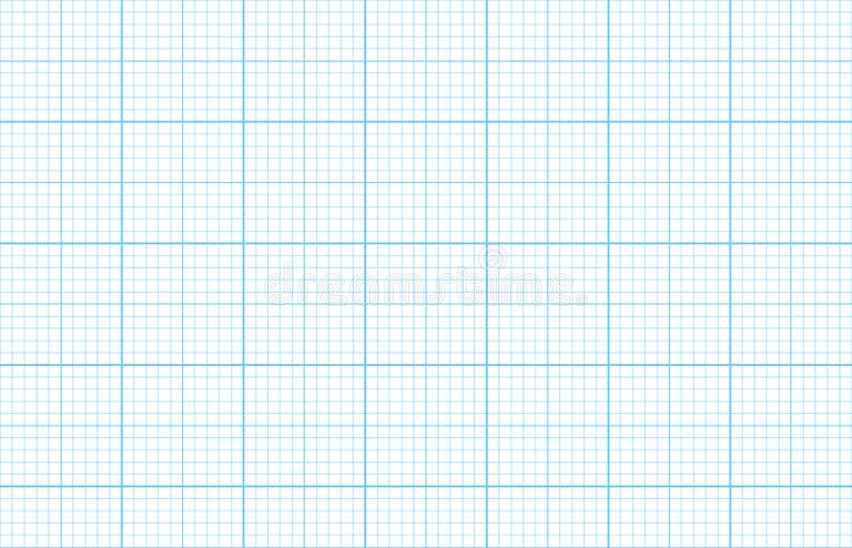 Blue Grid Paper Pattern. Checkered Sheet Template for Notebook Page in ...