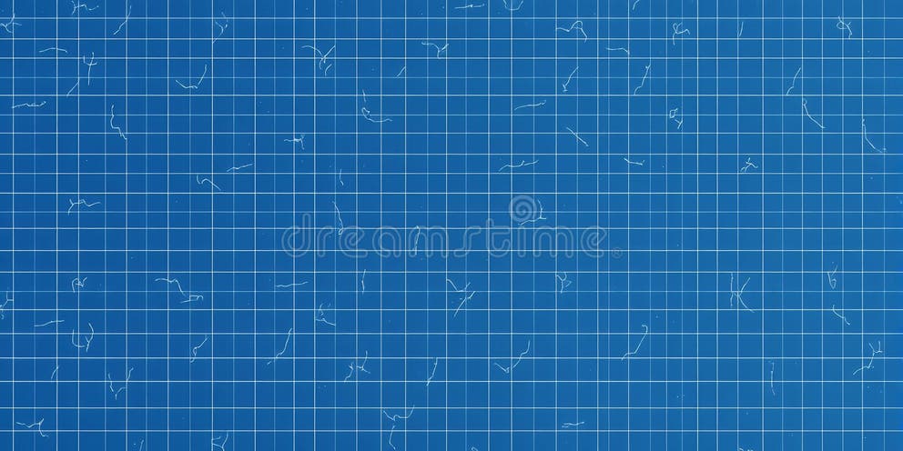 A Blue Grid Pattern with White Lines and Small White Marks Scattered ...