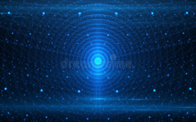 Blue Grid Sphere Futuristic Technology Background.Abstract Technology ...