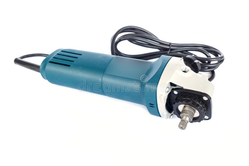 Blue Grinder Isolated on White Background Stock Photo - Image of ...