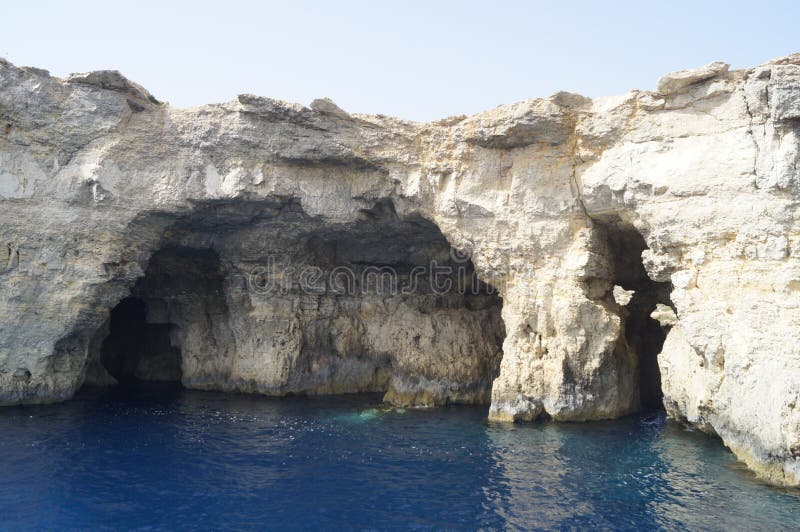 The Blue Grotto As Seen from Boat. Malta Island Stock Photo - Image of ...