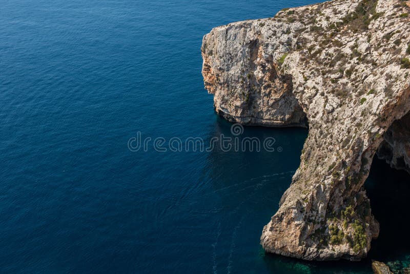 Blue Grotto cave stock image. Image of italy, mountain - 178808715