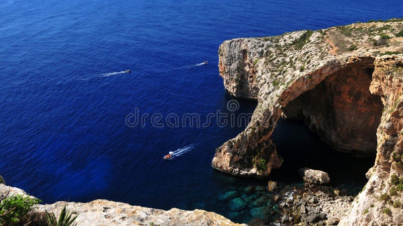 Blue Grotto, Gozo Island, Malta Stock Image - Image of nature, scenery ...