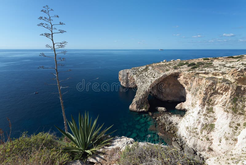 Blue Grotto Malta stock image. Image of area, dwejra - 103608423