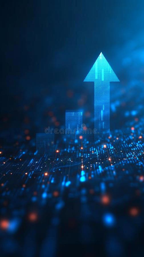 Blue Growth Dynamics Financial Presentation Background with Abstract Up ...