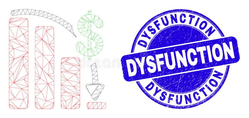 Blue Grunge Dysfunction Stamp and Web Mesh Financial Epic Fail Chart ...