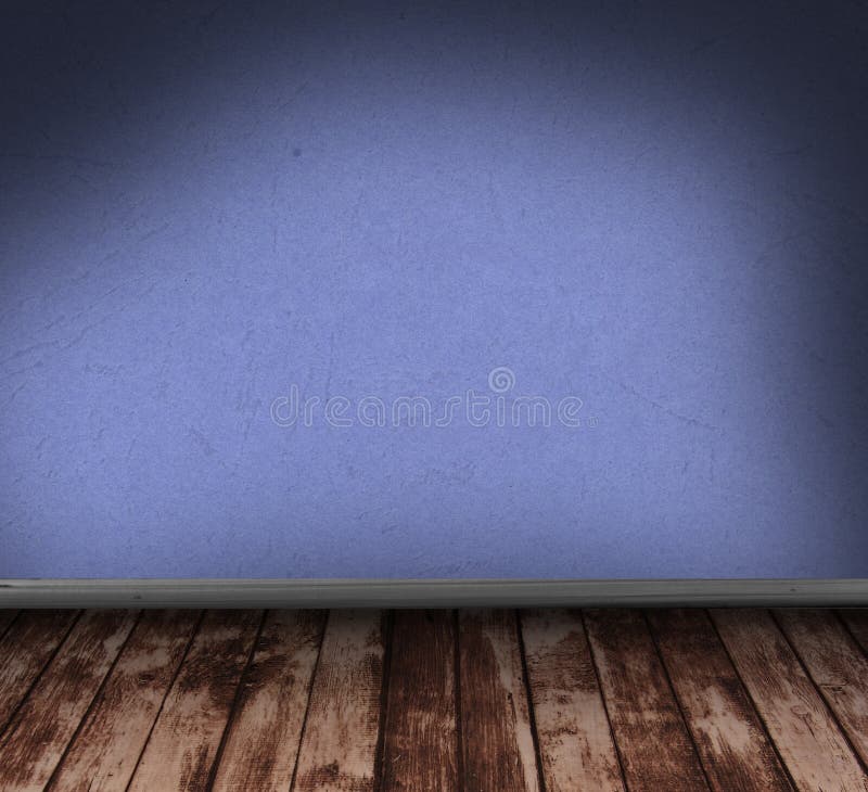 Blue grunge empty room stock illustration. Illustration of blue - 15368890