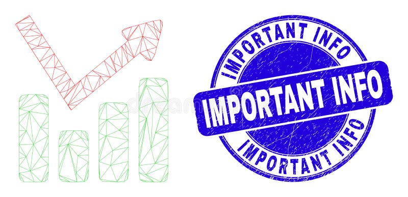 Blue Grunge Important Info Stamp Seal and Web Carcass Graph Chart Stock ...