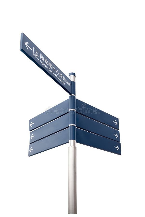 Blue guidepost isolated stock photo. Image of guidepost - 80484102