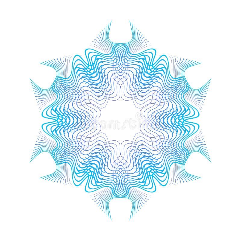 Blue Guilloche Lines or Spirograph Background Vector Illustration Stock ...