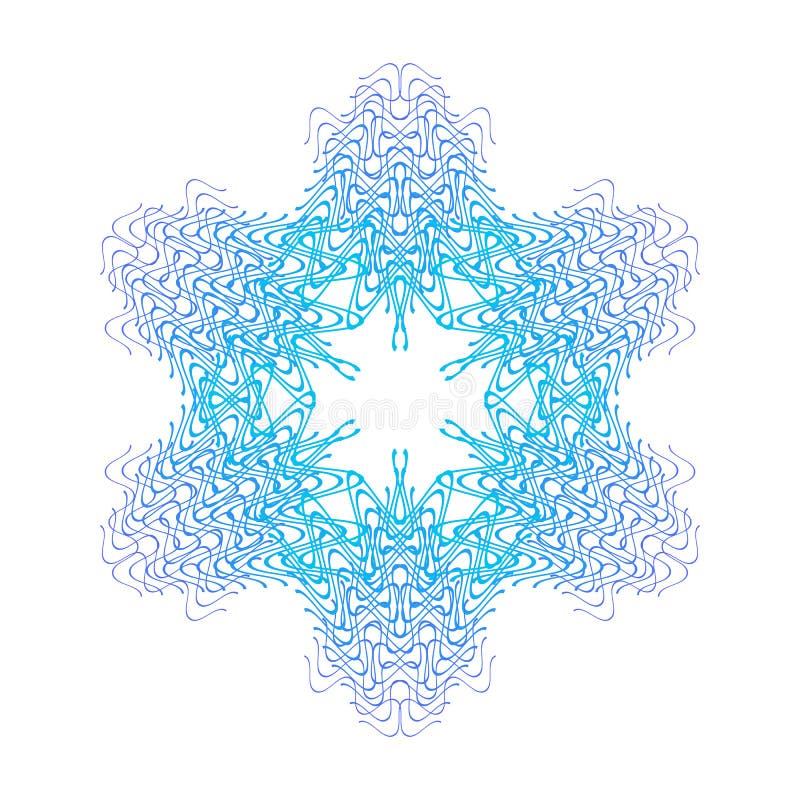 Blue Guilloche Rosette or Spirograph Background Vector Illustration ...