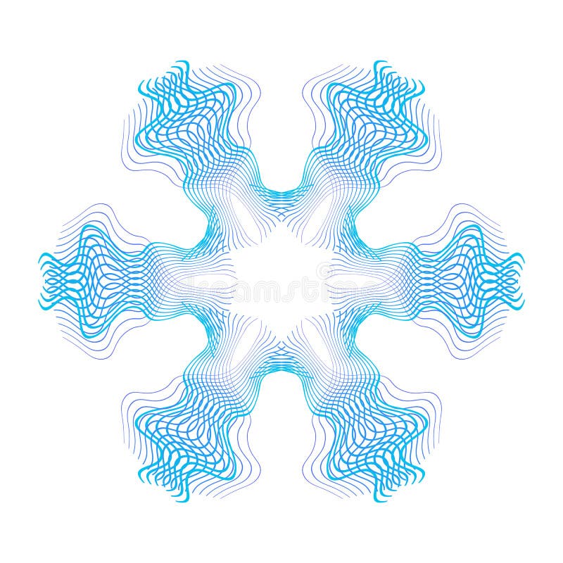 Blue Guilloche Lines or Spirograph Background Vector Illustration Stock ...