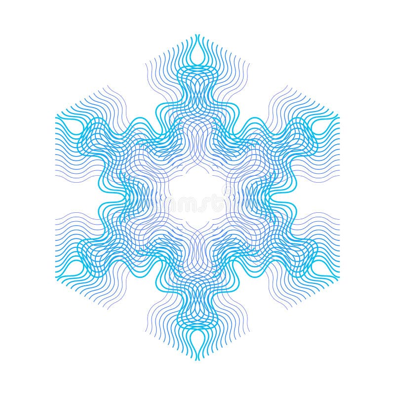 Blue Guilloche Lines or Spirograph Background Vector Illustration Stock ...