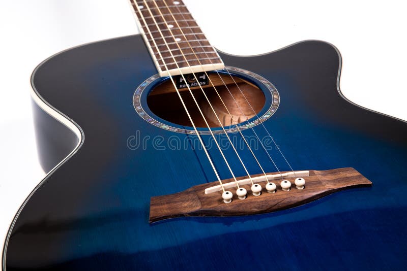 Blue Guitar stock photo. Image of instrument, musical - 34342102