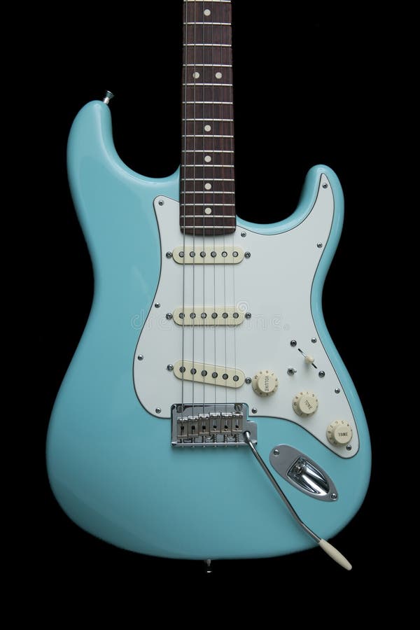 Blue Guitar stock photo. Image of star, sound, rock, blue - 72224792