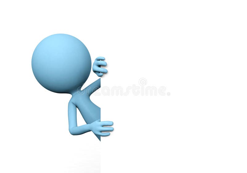 Blue guy stock illustration. Illustration of flyer, communicate - 37063382