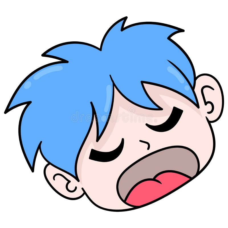 Boy Kid Head is Snoring, Doodle Icon Drawing Stock Vector ...