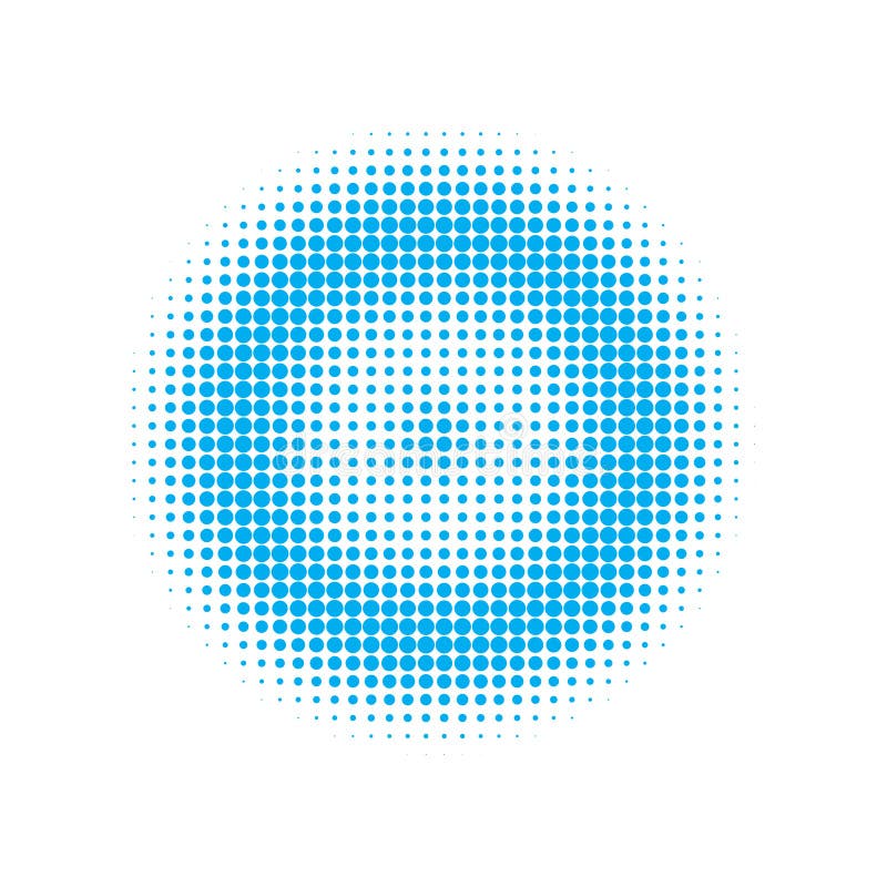 Blue Halftone Backdrop. Abstract Half. Texture Illustration. Dot Half ...
