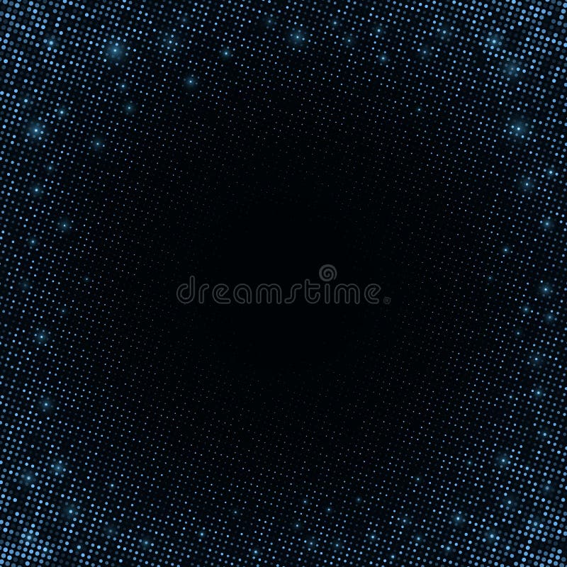Blue Halftone Effect on a Dark Background. Abstract Background. Blue ...