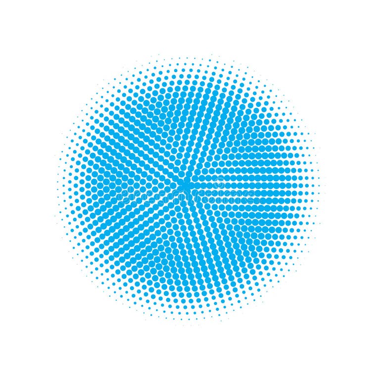 Blue Halftone Gradation. Abstract Logo. Texture Gradation. Dot Retro ...
