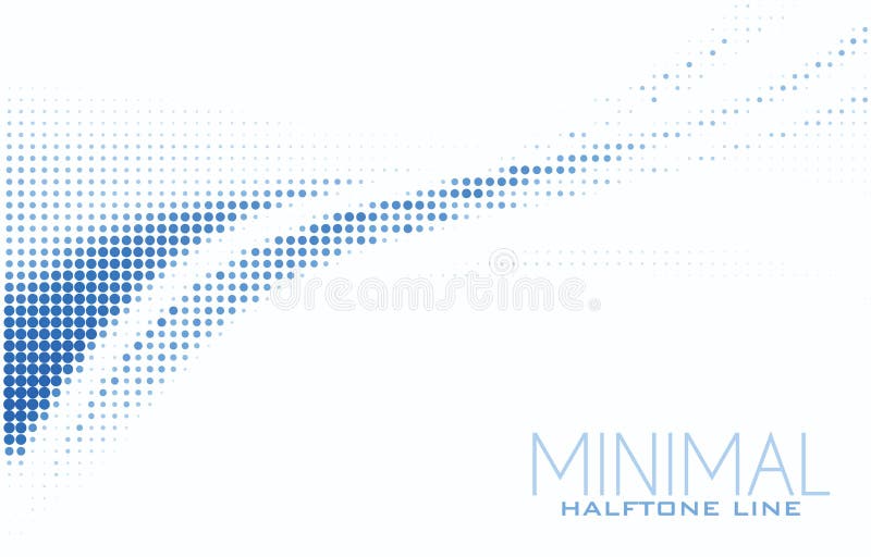 Blue Halftone Line on White Background. Minimal Vector Pattern Stock ...