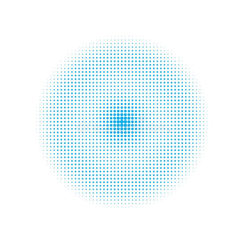 Blue Halftone Shape. Vector Element. Abstract Art. Texture Dots. Dot ...