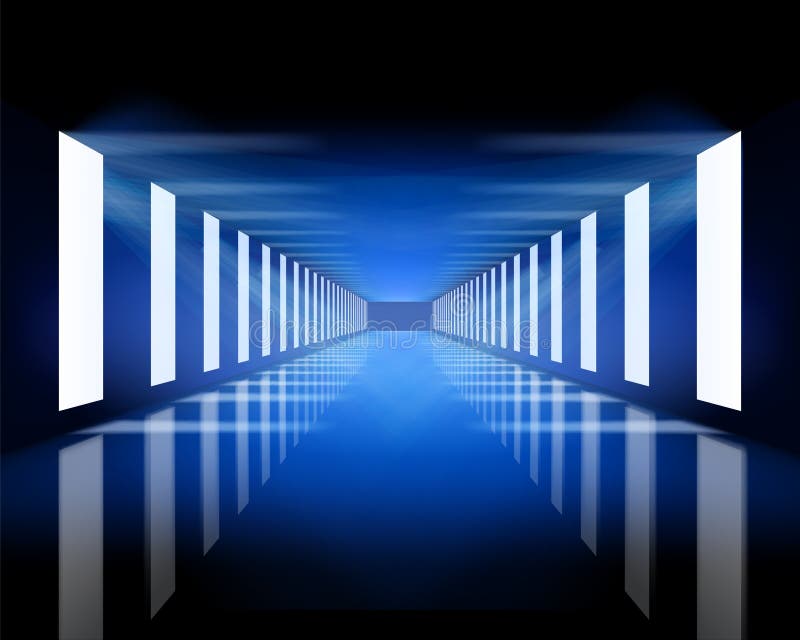 Blue Ice Hall stock illustration. Illustration of light - 3101983