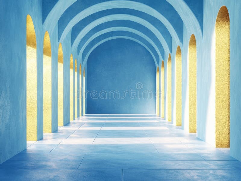 Hallway of Arches stock image. Image of hallway, spain - 80577949